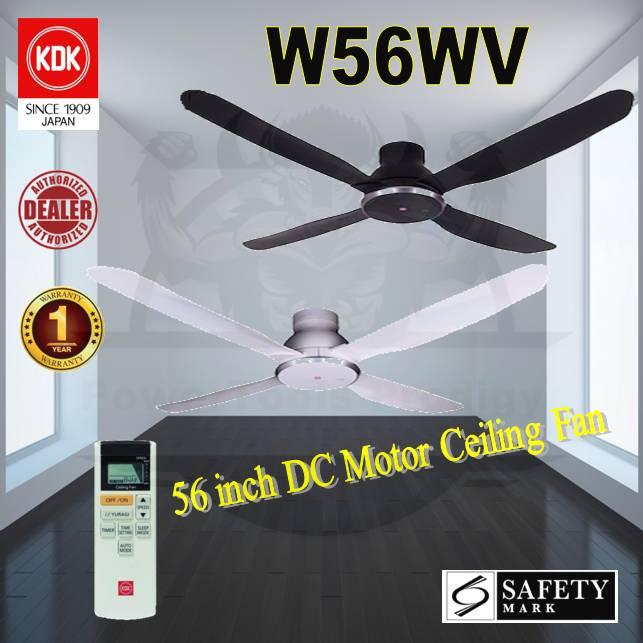 KDK W56WV 56 INCH CEILING FAN / COMES WITH REMOTE CONTROL / 4 BLADES ...