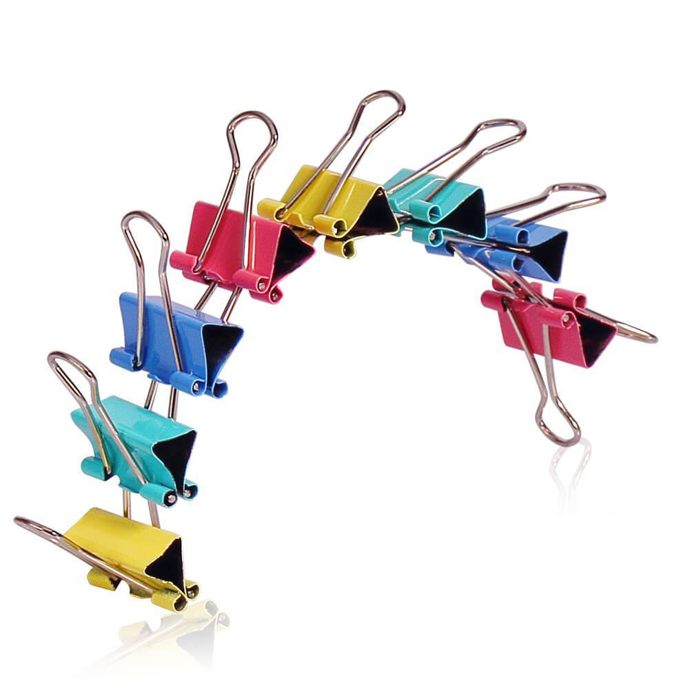 SF 10pcs/lot Binder Clips Metal Fold Back Clips Small Paper Clip Clamp ...