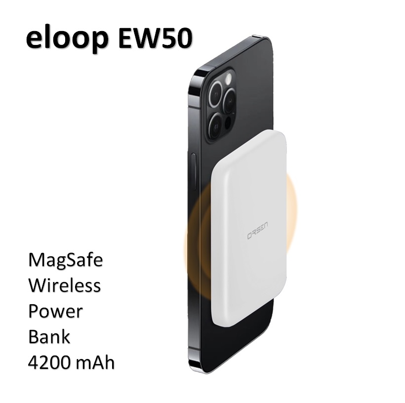 ⭐มาใหม่ powerbank Eloop EW50 MagSafe 4200mAh แบตสำรองไร้สาย ขนาดเล็ก ...