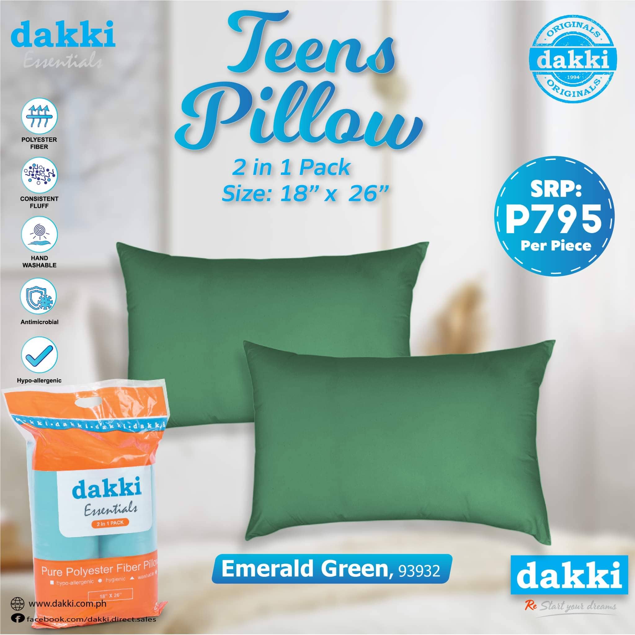LIMITED EDITION Dakki 2 in 1 Colored Teens Pillow | Lazada PH