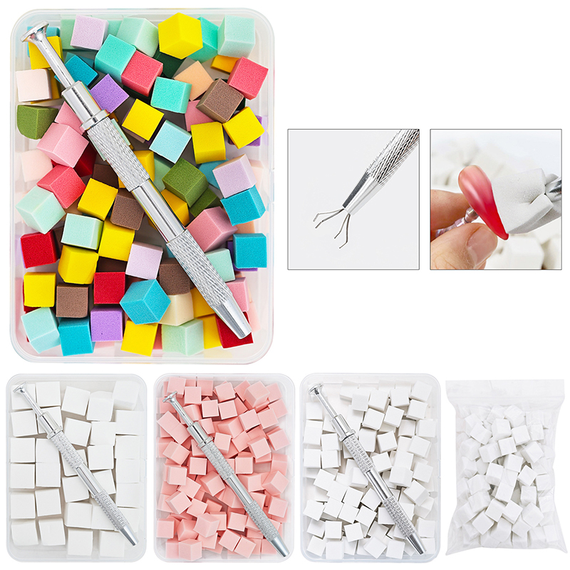 Nail Art Sponge Soft Sponges Gradient Nail Art Stamper Tools Fade Color ...