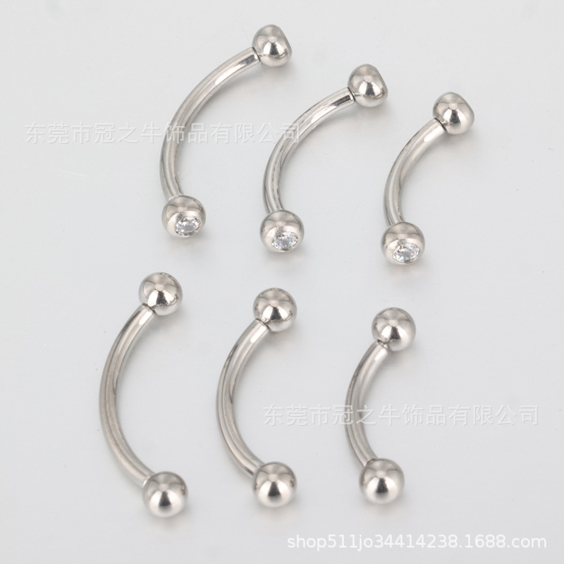 【Clearance Sale】Crown Cow ASTM F-136 Titanium Alloy Piercing Eyebrow ...