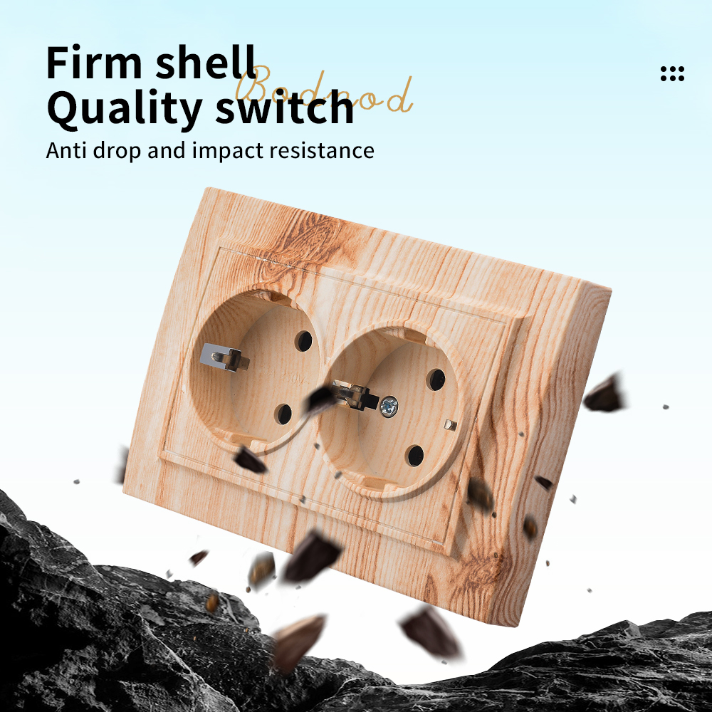 WESA Wood Power Socket 16A EU Standard Electrical Outlet Standard ...