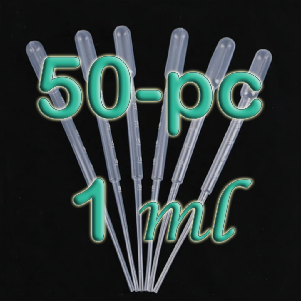 50-pc Pasteur Transfer Pipette 1ml 1 2 3 ml Disposable Graduated ...