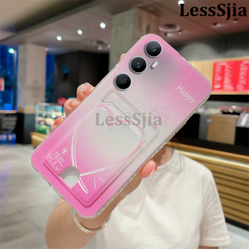 Phone Cases For Realme C65 4G Back Case Transparent Soft with Wallet ...