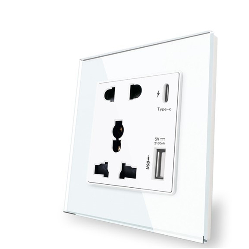 【Special offer】 2100MA USB Socket International Panel 13A UK Wall Type ...