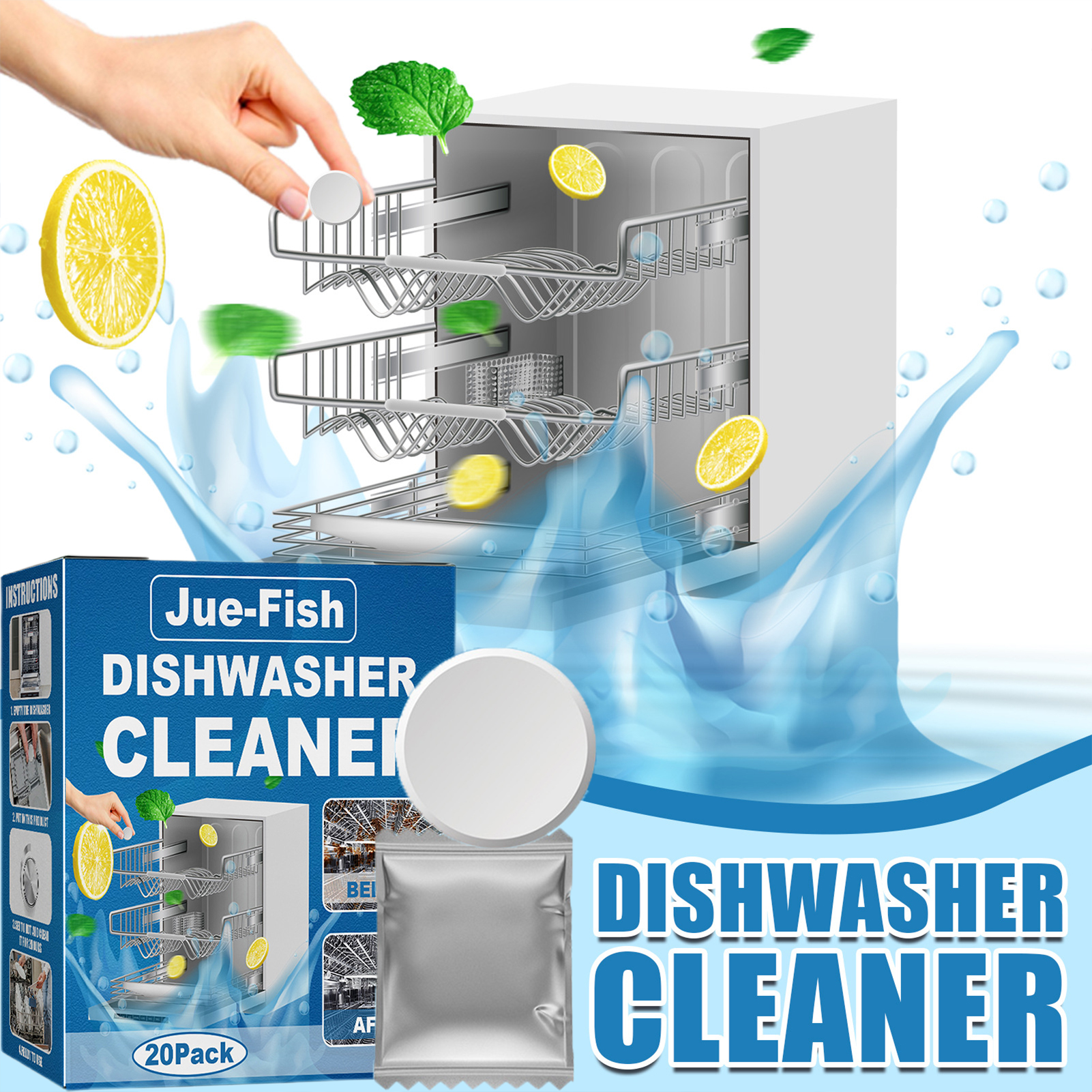 【Folio & Light】20pcs Washing Machine Dishwasher Cleaner Stain Grease ...