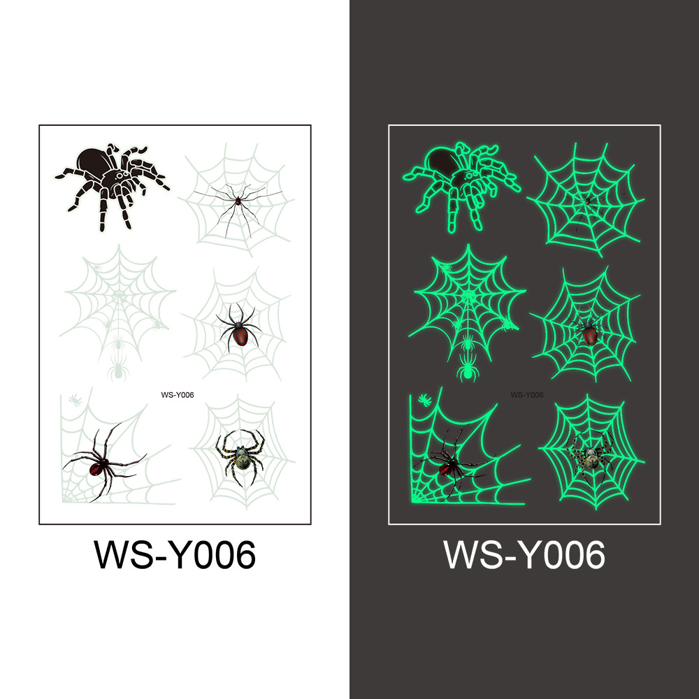 【Mega Spider Tattoo Halloween Waterproof Sweat 3D Spider Tattoo Sticker ...