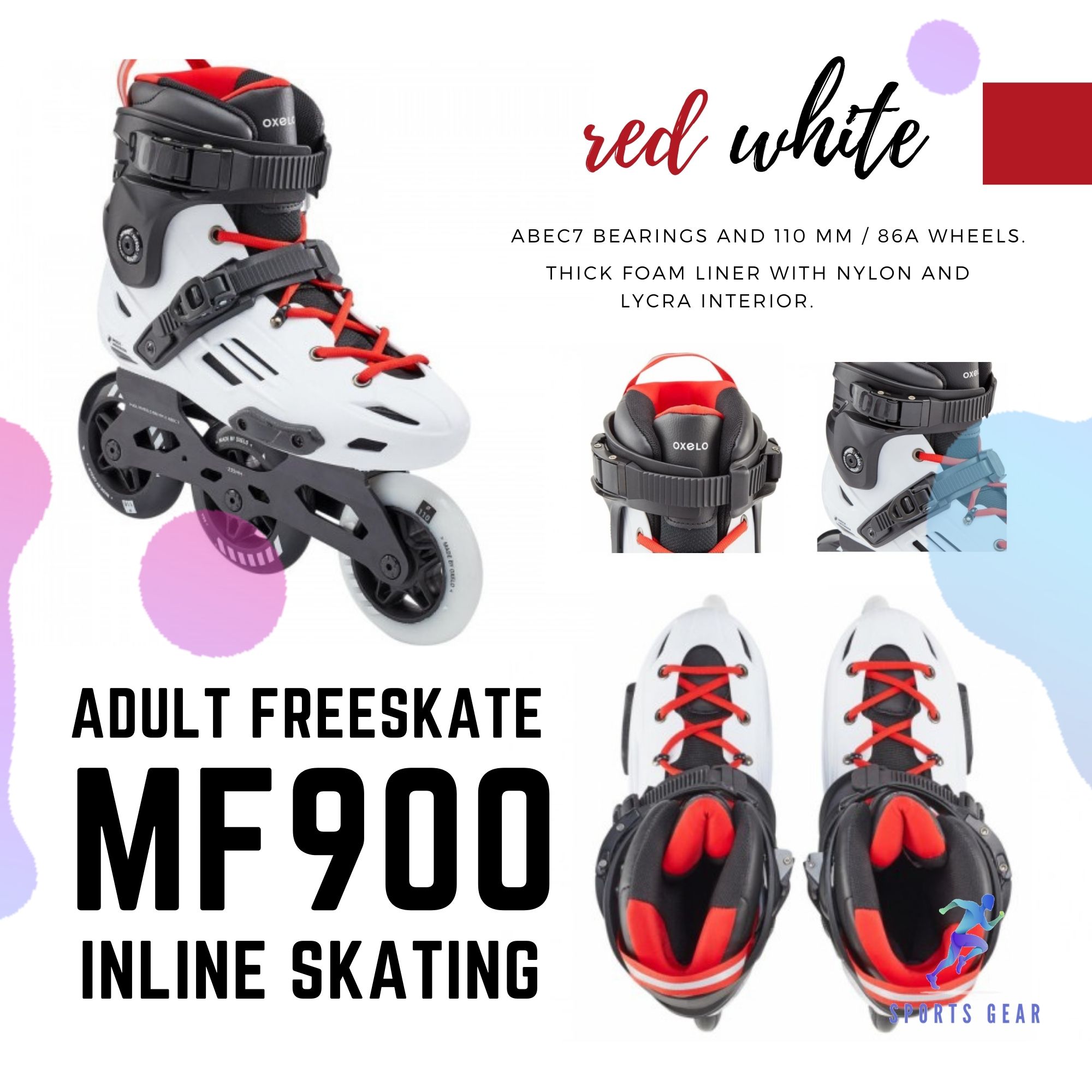 OXELO รองเท้าสเก็ต รองเท้าอินไลน์สเก็ตแบบฟรีสเก็ต สำหรับผู้ใหญ่รุ่น ...