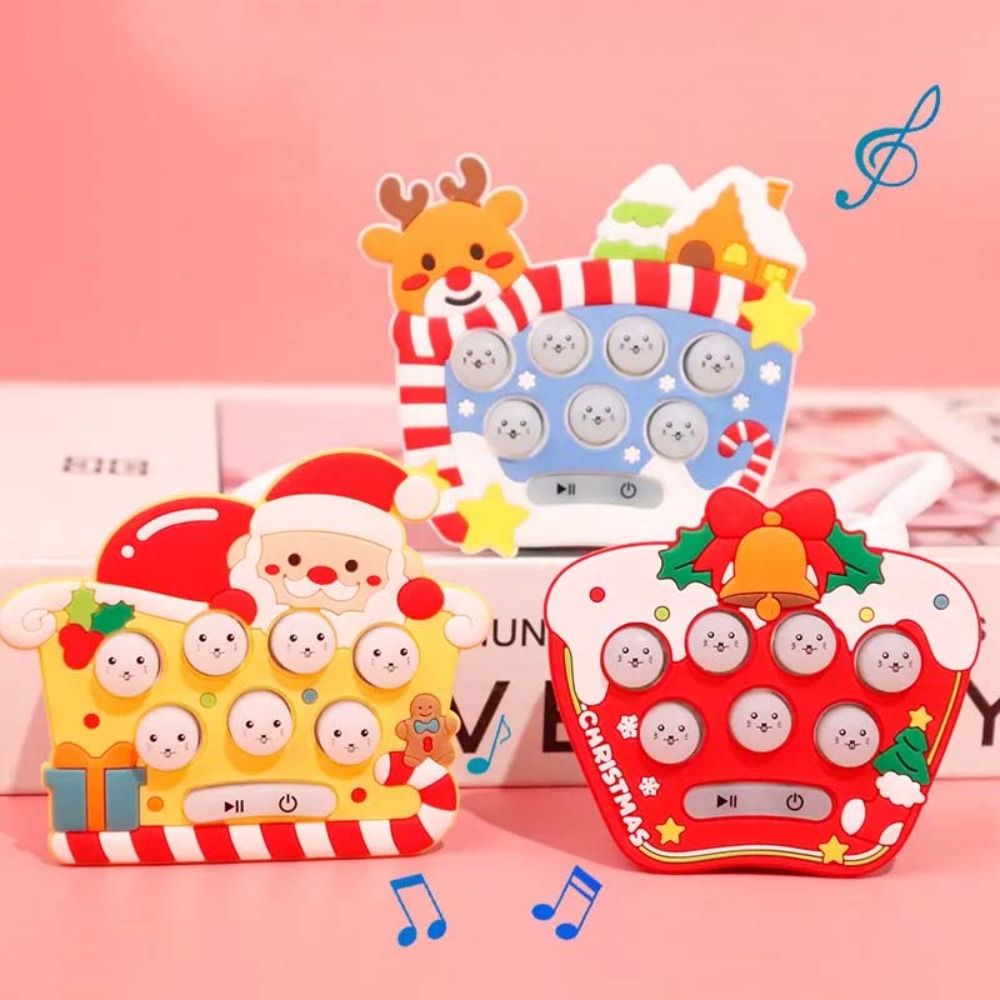 Novelty Game Keyring Mini Whack-a-Mole Machine Christmas Cartoon ...