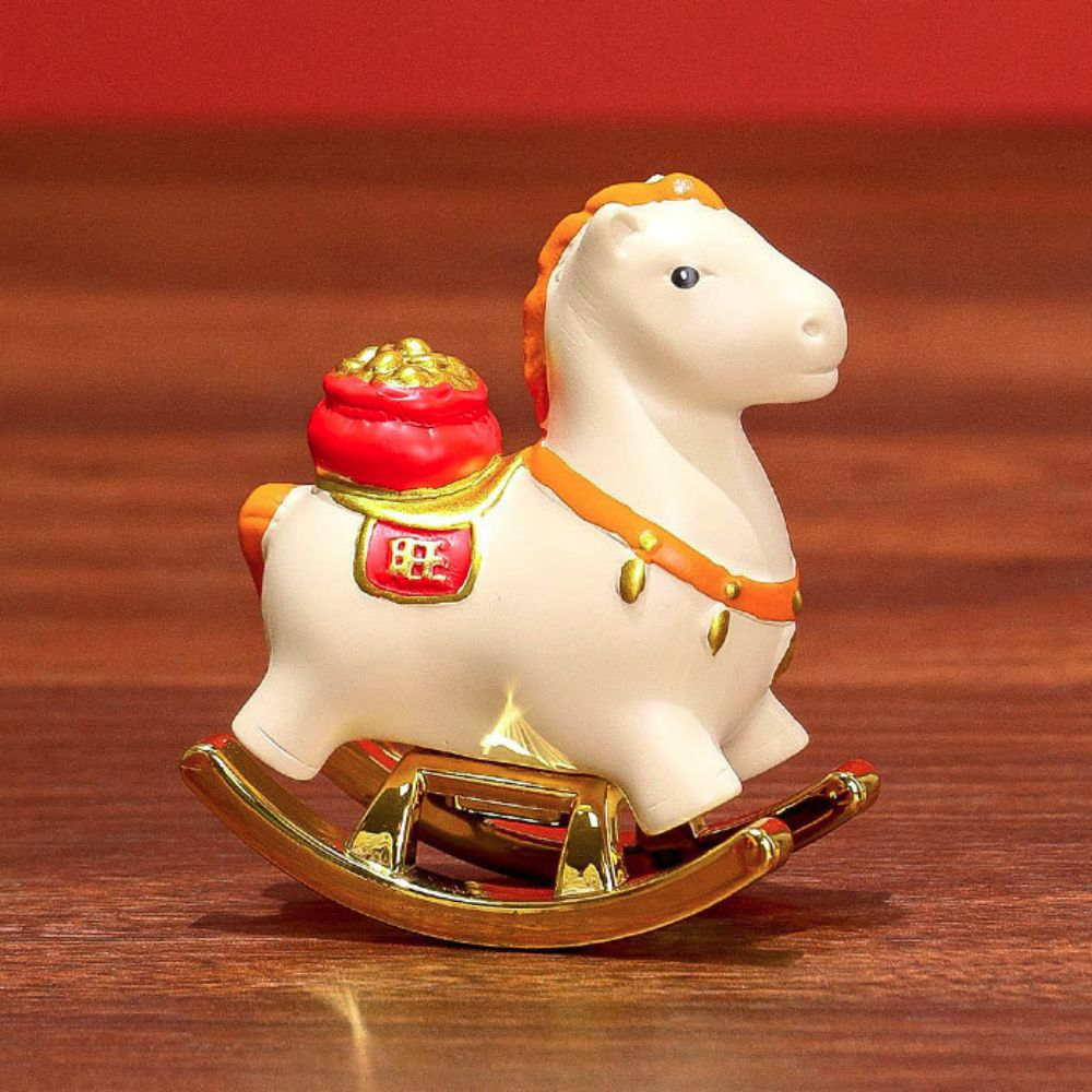 Lunar New Year Decoration Resin Year of The Horse Zodiac Ornament Mini ...