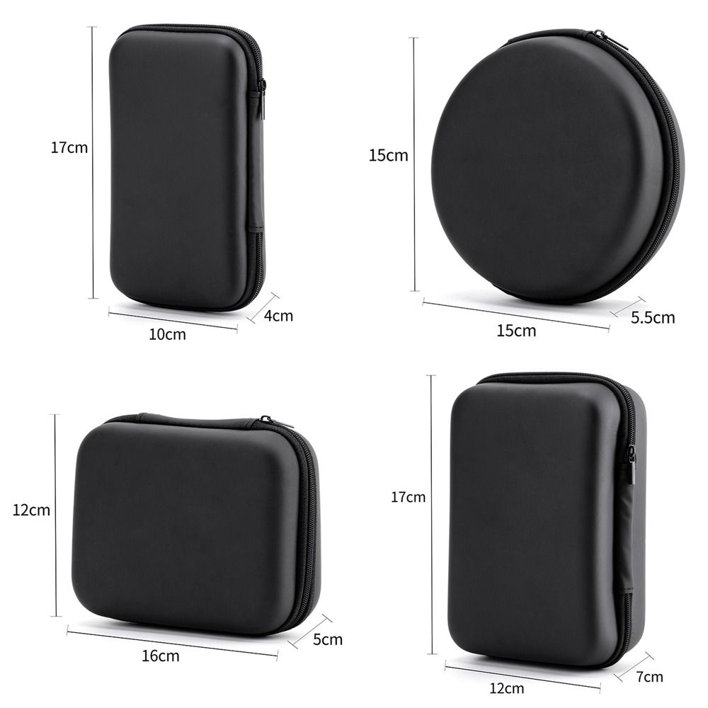 New Mini EVA Storage Box Black Portable Zipper Earphone Case Pouch ...