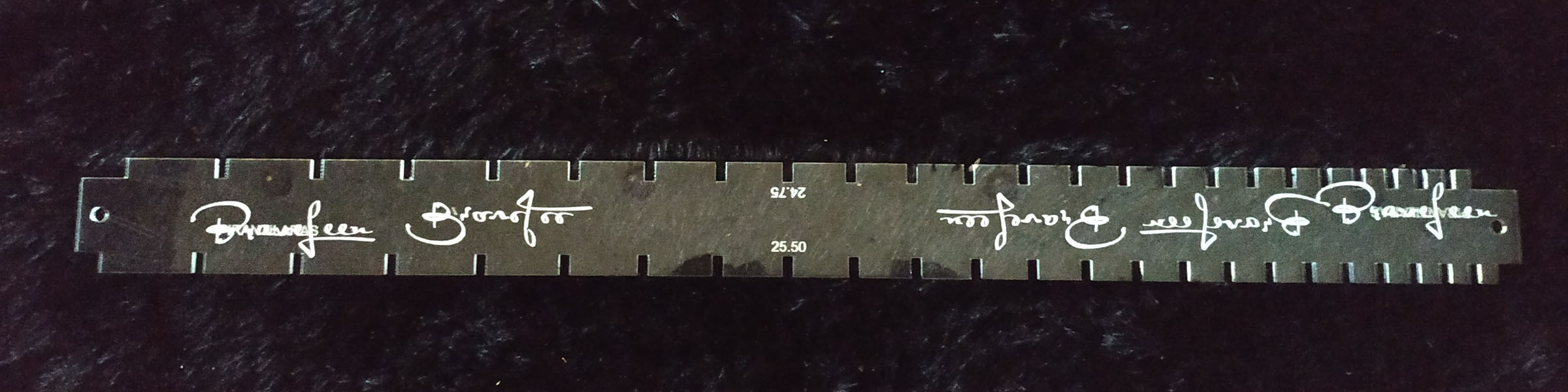Mistar / penggaris skala fret gitar Mistar Scale fretboard gitar ...