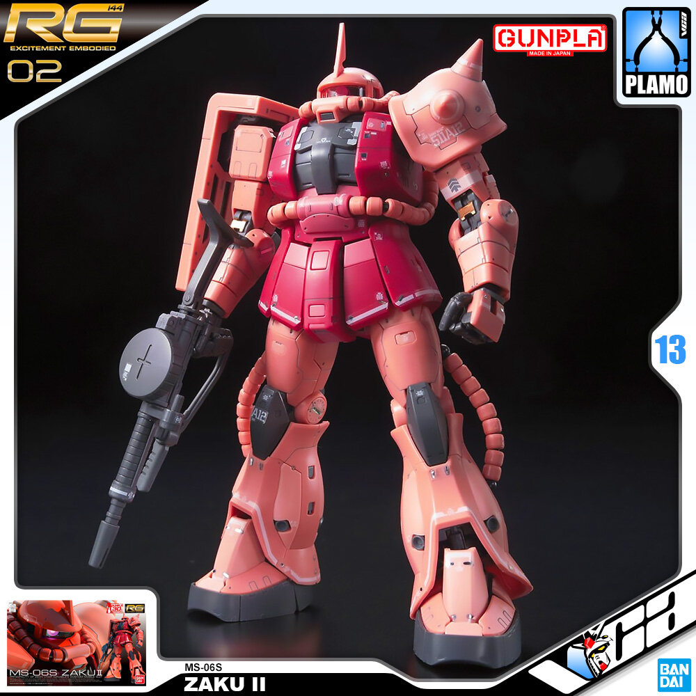 VCA ⭐️ BANDAI GUNPLA REAL GRADE RG 1/144 MS-06S ZAKU II ประกอบ หุ่นยนต์ โมเดล กันดั้ม กันพลา ของ ...