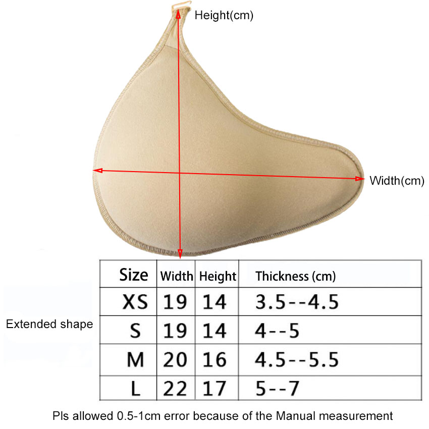 Breast Forms Sponge Breast Prosthesis Lightweight Assemble Silicone ...
