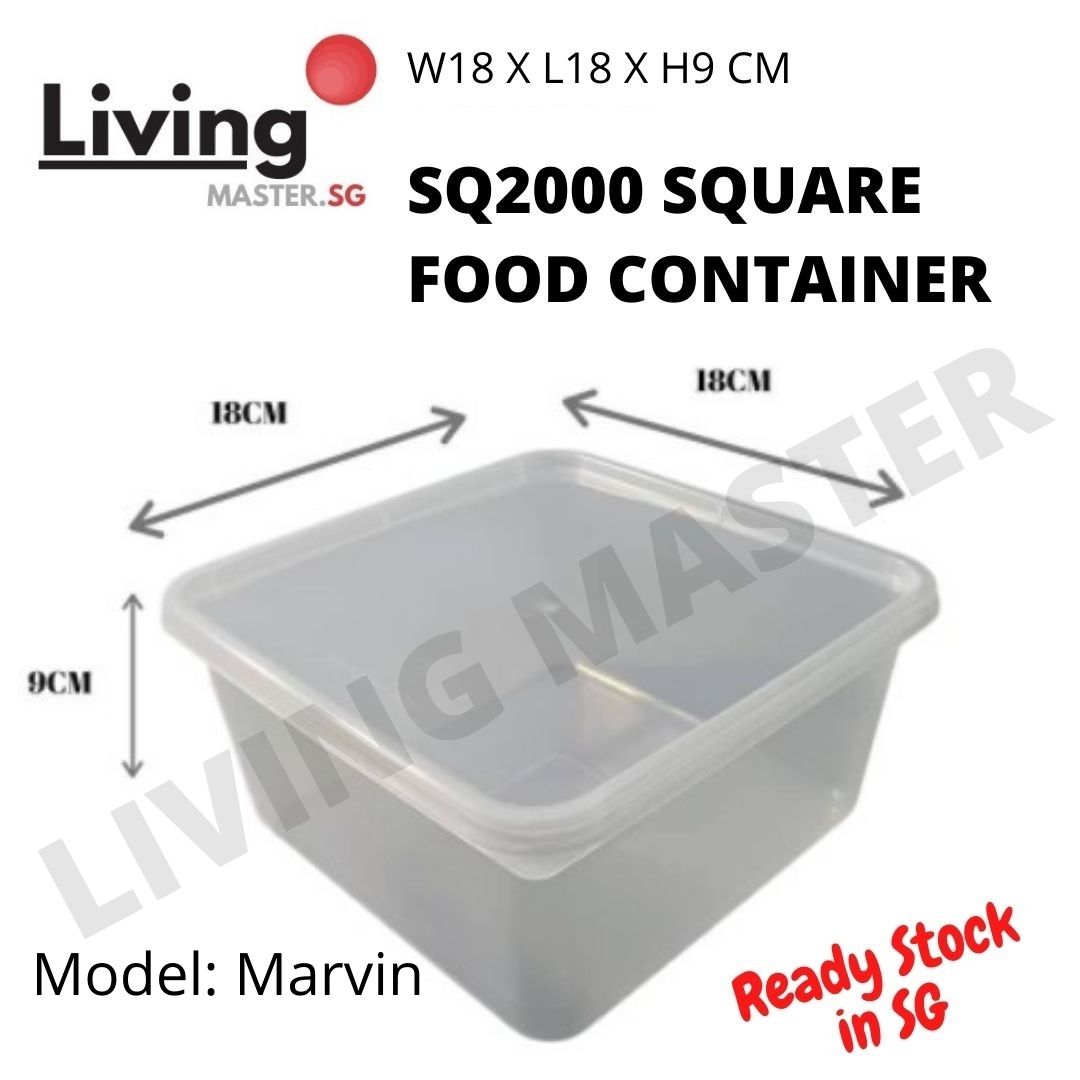 2000ml Square Food Container / Fast food container / Disposable Plastic ...