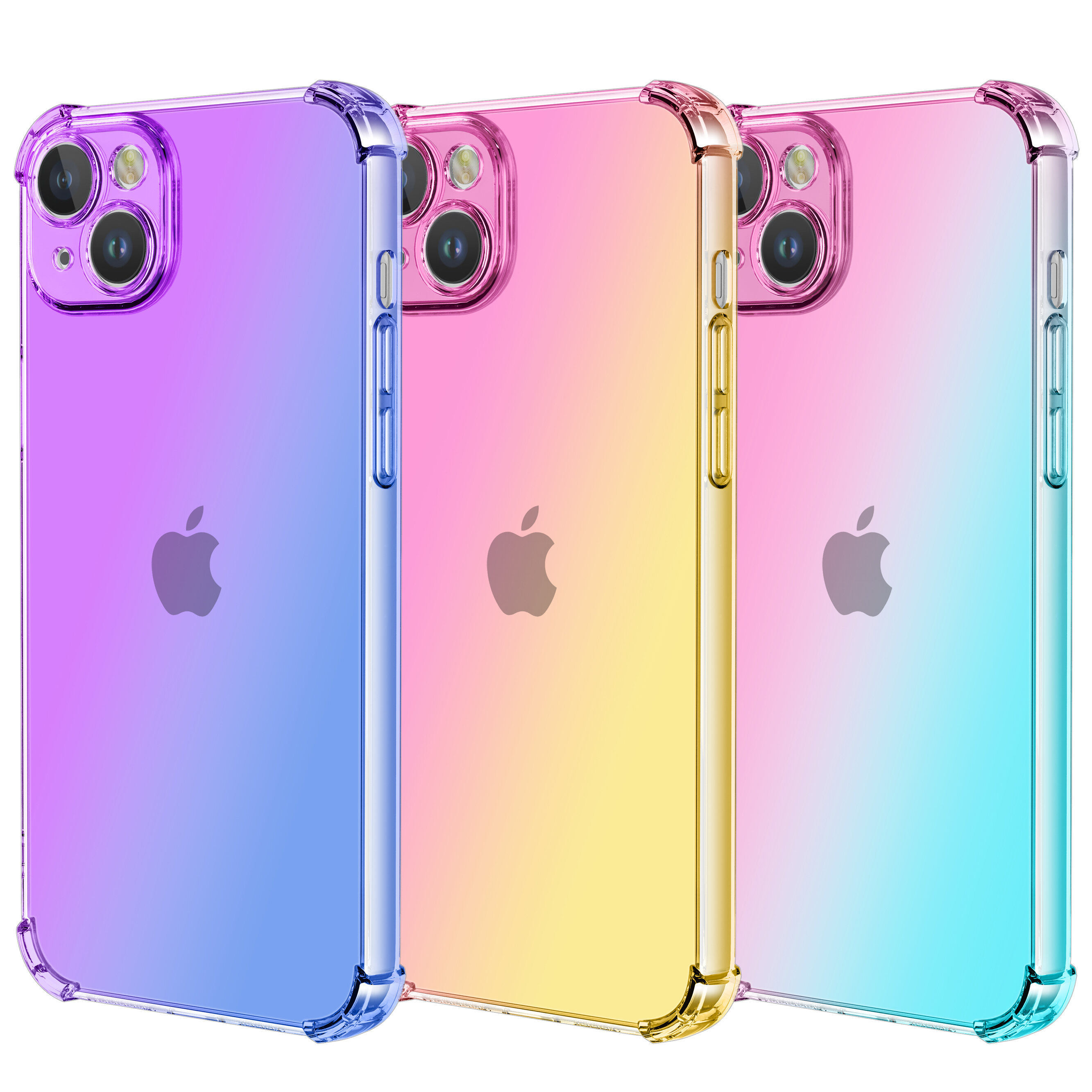 lthmy for iPhone 16 Pro Gradient Color Case Cover Soft TPU Silicone ...
