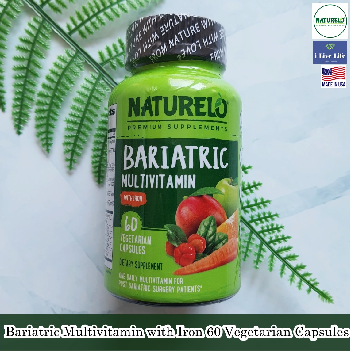 NATURELO - Bariatric Multivitamin with Iron 60 Vegetarian Capsules ...