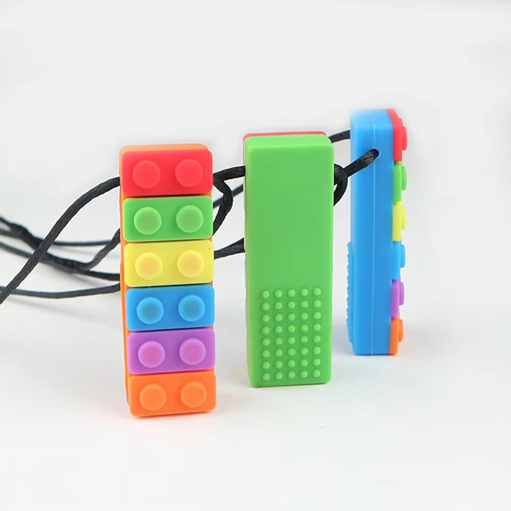 For Children Chewable Sensory Chew Necklace Food Grade Chewy Pendant ...