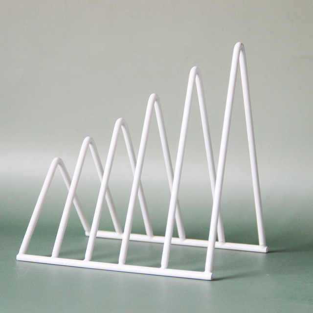 【The Quiet Page】Creative Geometric Storage Rack Wrought Iron Organizer ...