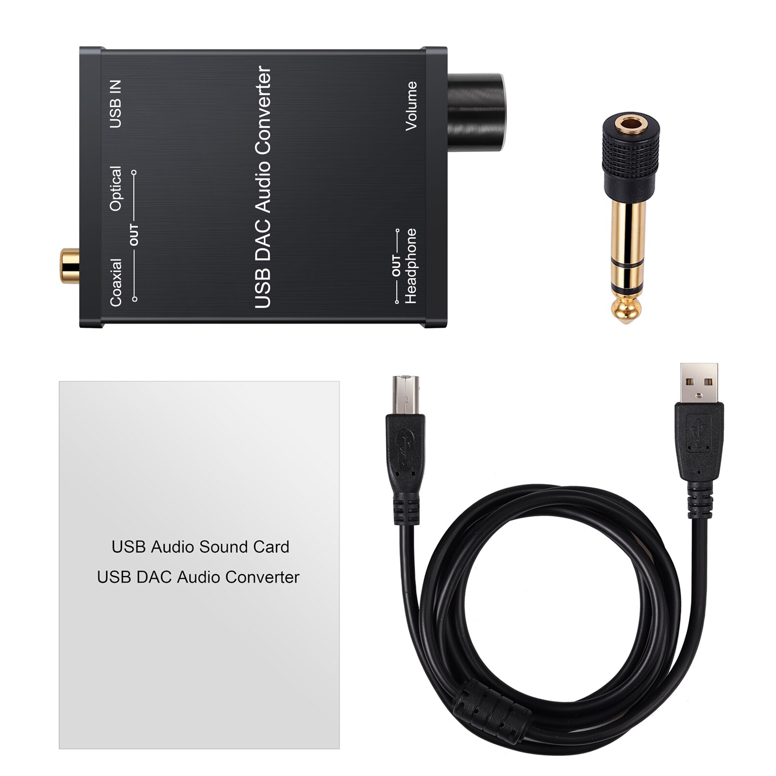 PROZOR USB DAC Audio Converter with Headphone Amplifier USB to Coaxial ...