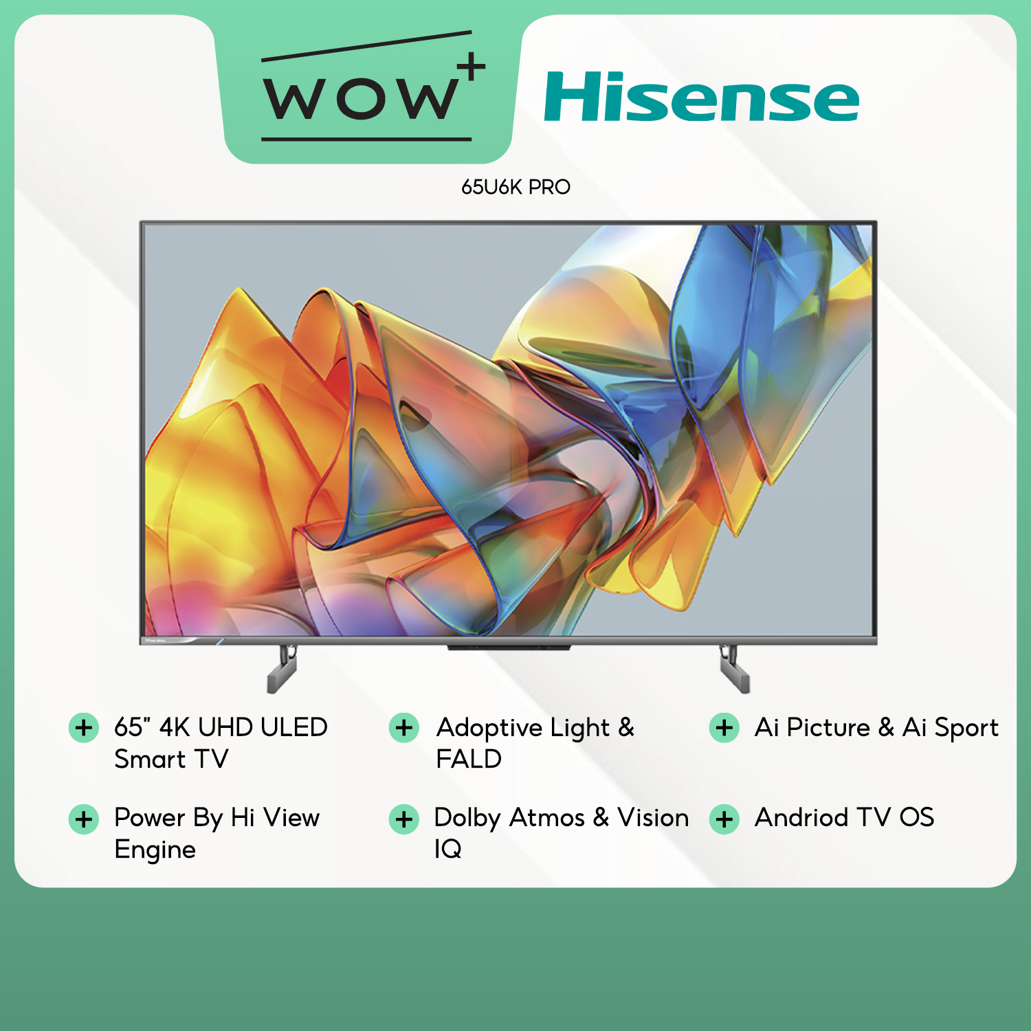 Hisense U6K PRO Series 4K ULED Smart TV - 55"/65", Featuring Dolby ...