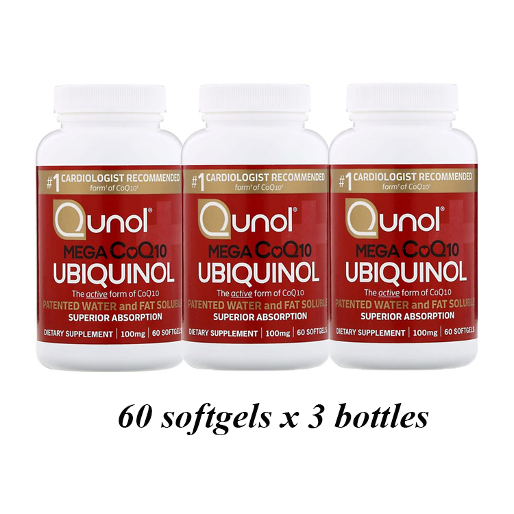Qunol Mega CoQ10 Ubiquinol / Extra Strength / Ultra CoQ10/Plus Ubiquinol Coq10+Omega-3 Superior ...