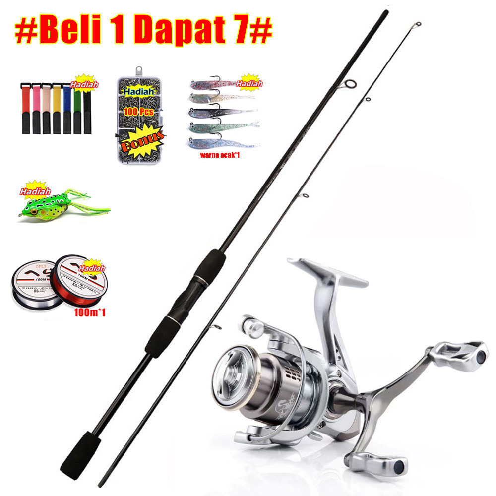 【#Kualitas Tinggi#】【#Beli 1 Dapat 7#】Joran Pancing Set 1.8M 2.1M Ultra ...