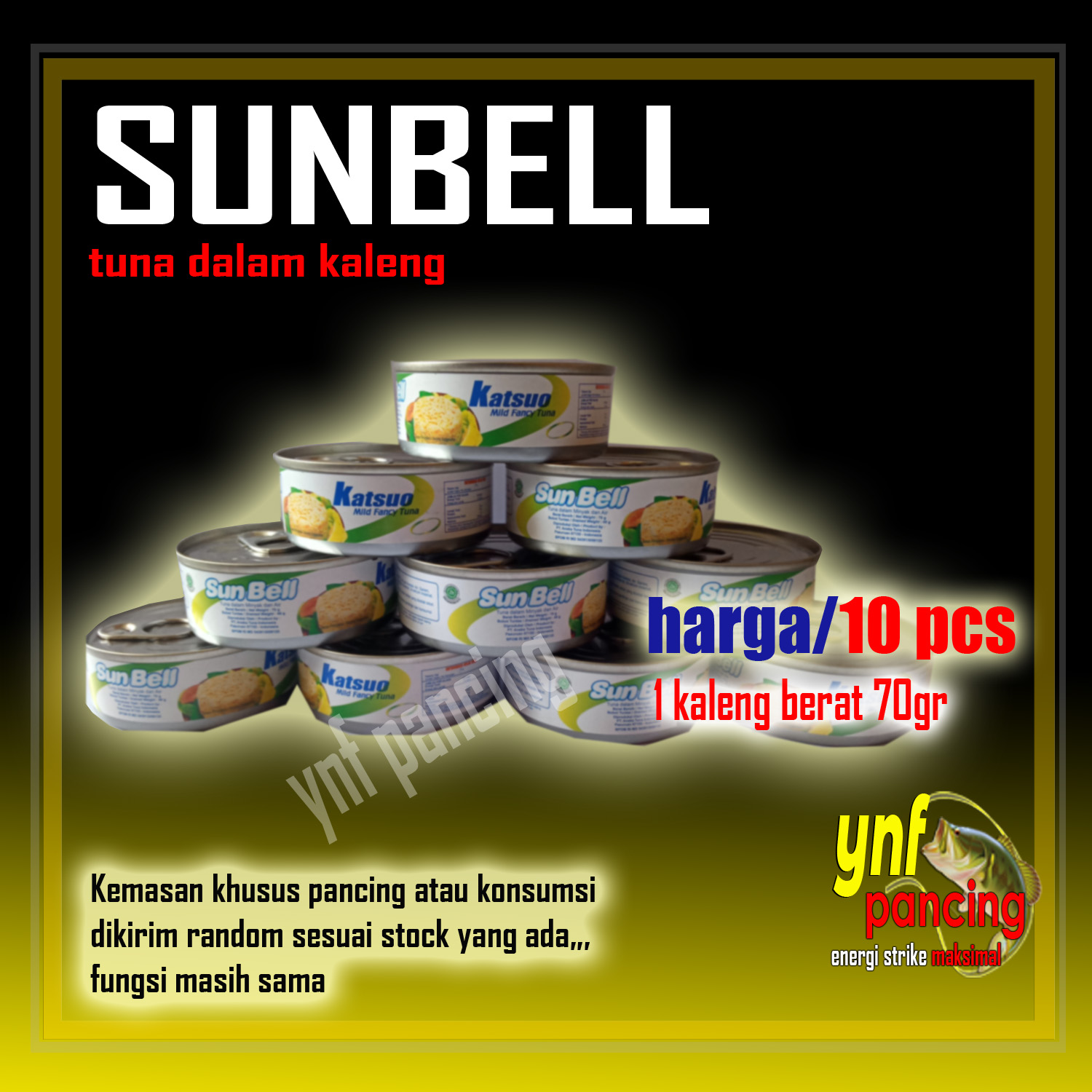 Sunbell Katsuo / Tuna Kaleng Kemasan / Amisan Tuna Pancing 70gr ...