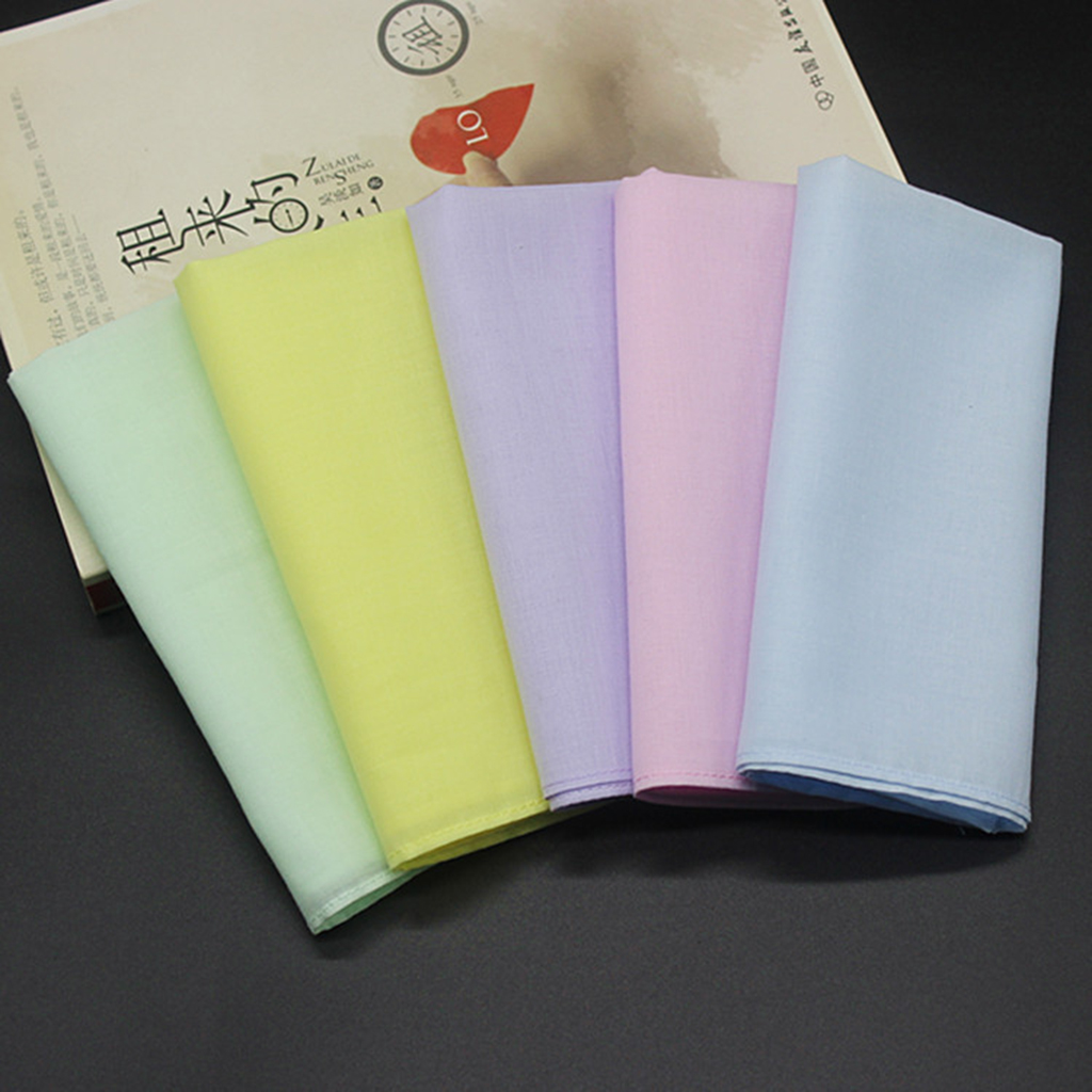 【CozyVoyage】10pcs Pure Cotton Handkerchiefs Women Men Hanky DIY Pocket ...