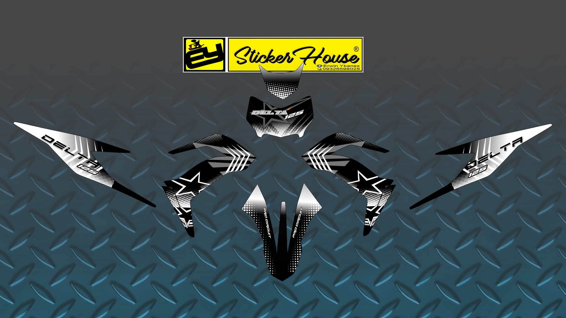 Rusi Delta X 125 version 1 Decals Laminated | Lazada PH