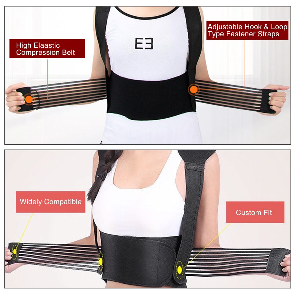 Tourmaline Self-heating Back Brace Lumbar Correction Belt Magnetic ...