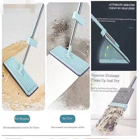 360 Rotation Flat Mop Floor Cleaning Microfiber Squeeze Mop Floor Clean ...