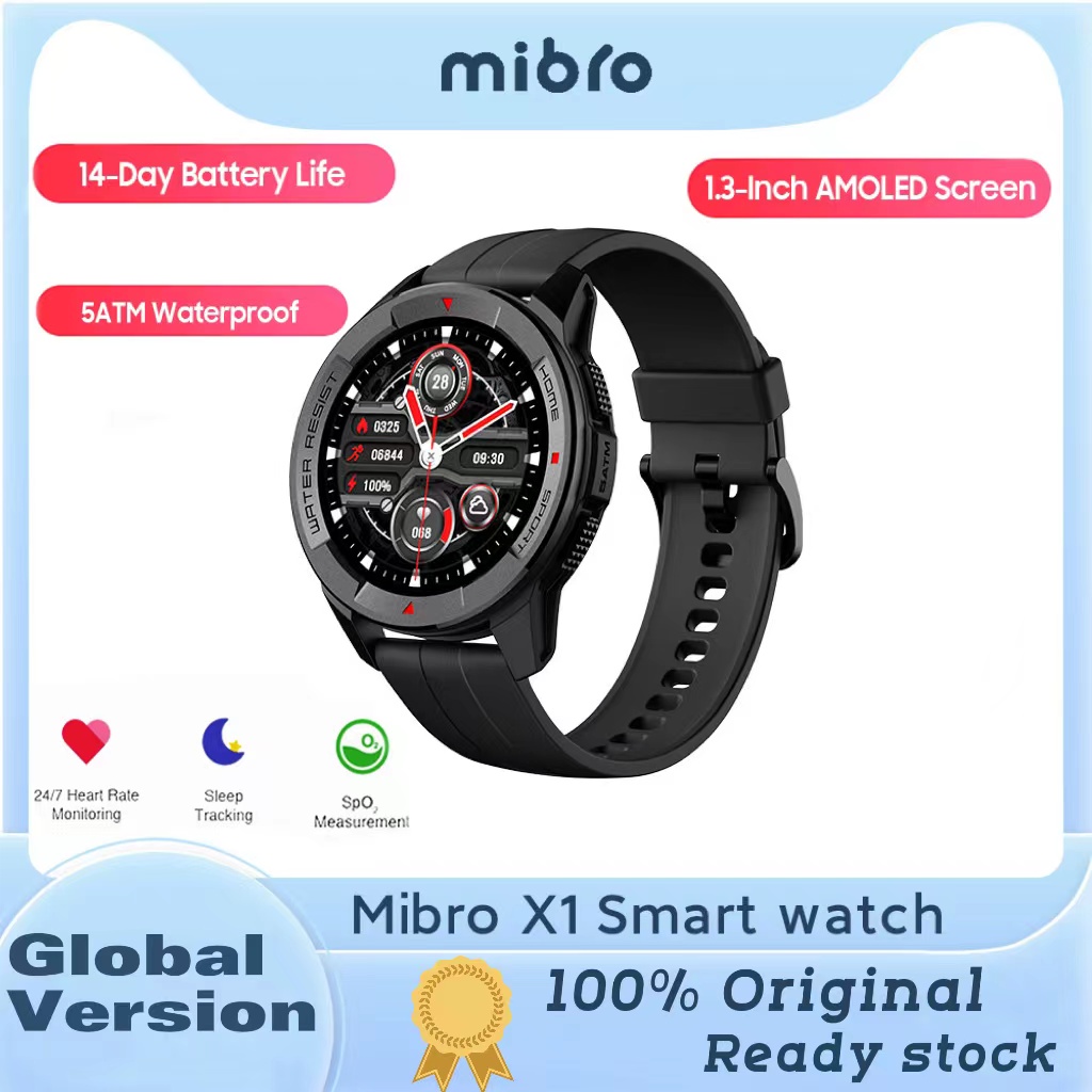 Mibro นาฬิกาอัจฉริยะติดตามการออกกำลังกาย,ของแท้ X1เครื่องวัดอัตราการ ...