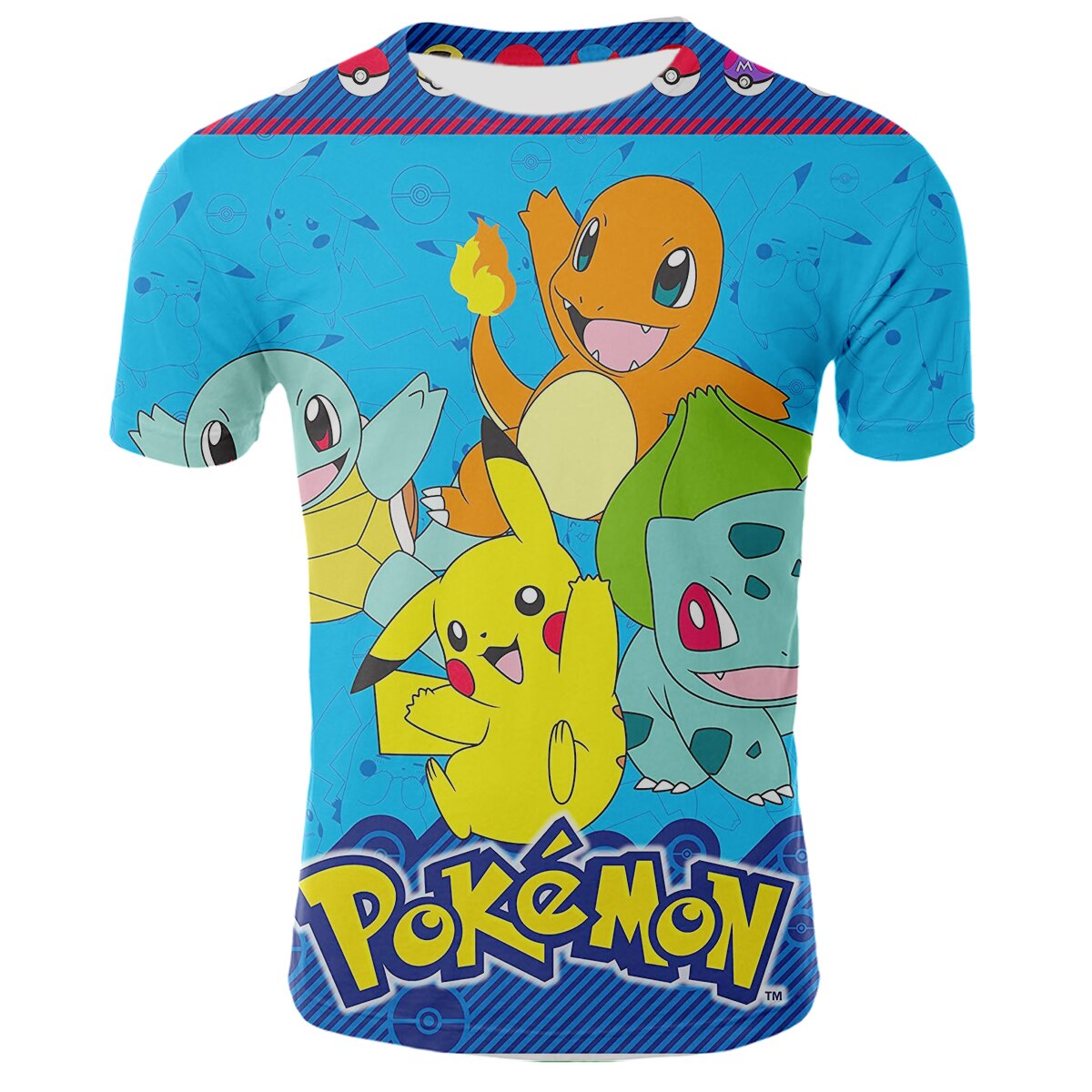 Pokemon Pikachu Kids Summer T Shirt Girls Boys Graphic Tee Cartoon ...