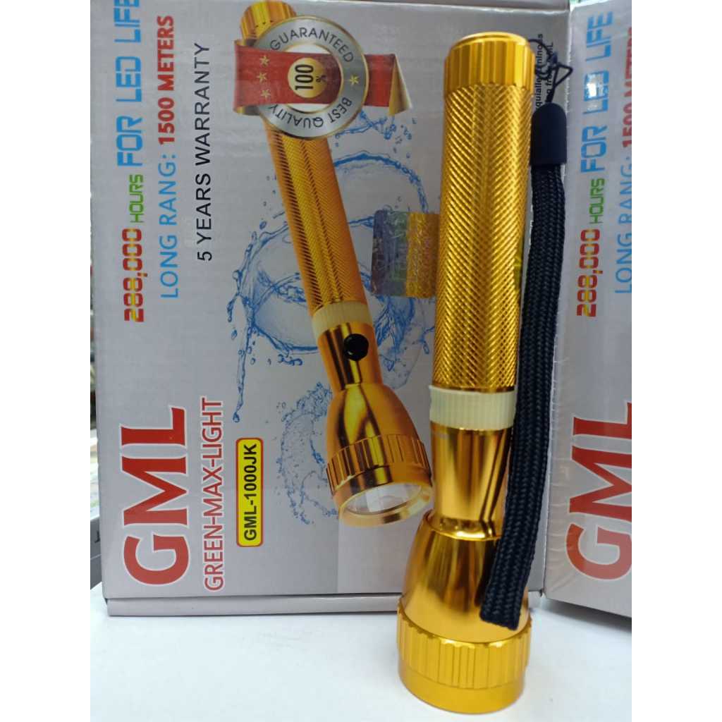 GML GREEN MAX LIGHT 1000-JK TORCH FLASH LIGHT | Lazada