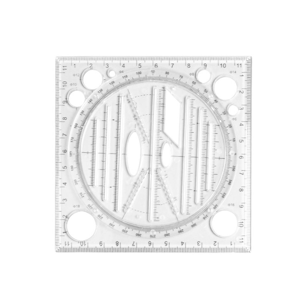 Stationery Protractor Geometry Drawing Ruler Transparent 3D Scale ...