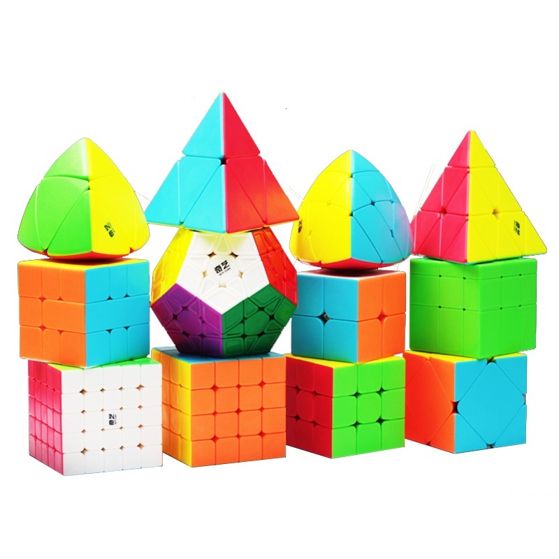 Qiyi Cube 2x2 3x3x3 4x4 5x5 Pyramid Megaminx Speed Magico Cubes Puzzle ...