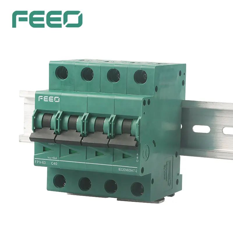 FEEO Solar 4P 80A 100A 125A DC MCB 1000V Circuit Breaker For PV System ...