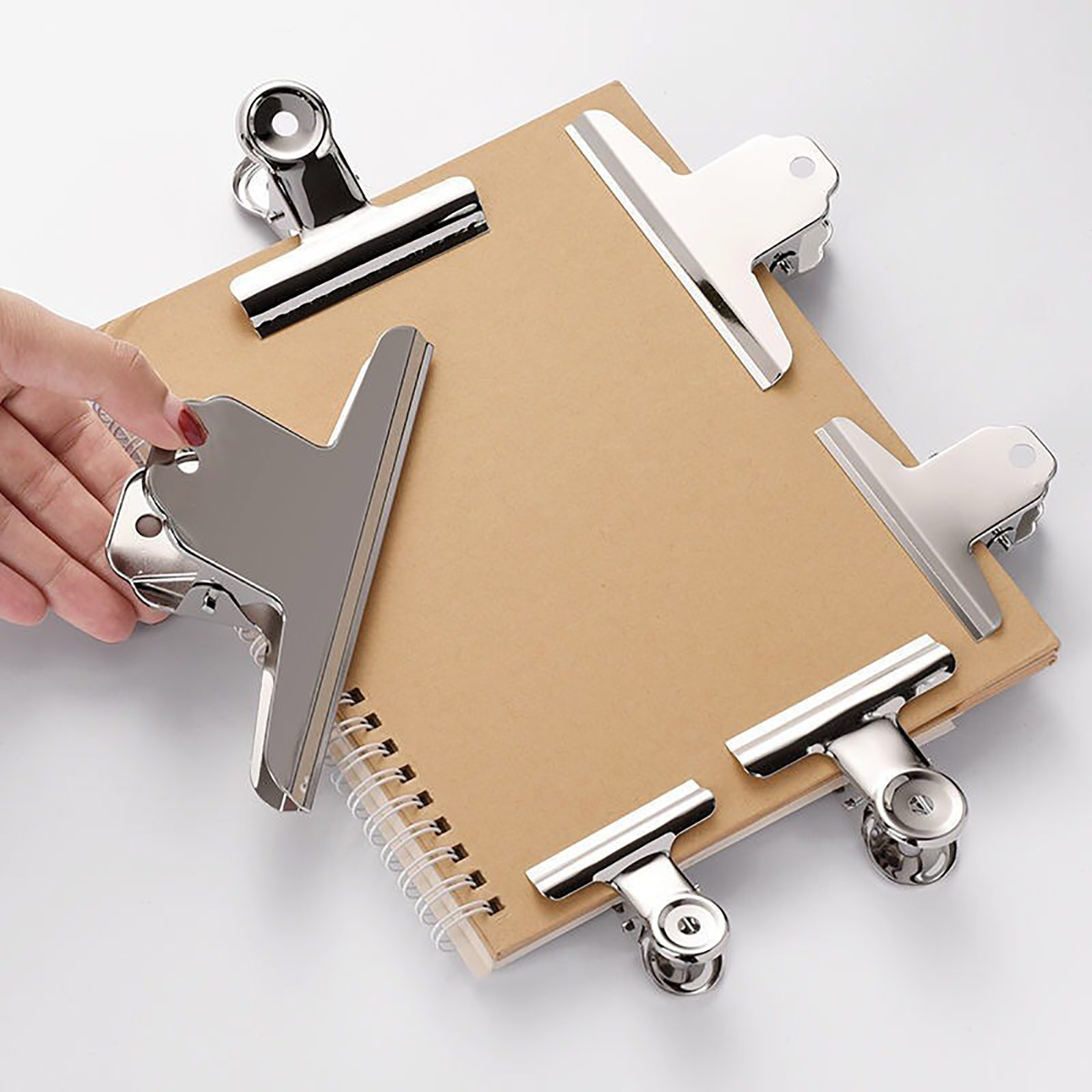 【Customizable】 16cm Large Size Clip Silver Paper Organizer Clip ...
