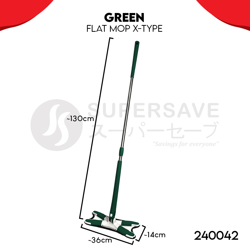 X-Shape Self Twisting Mop Rotation Flat Mop Hands Free Microfiber ...