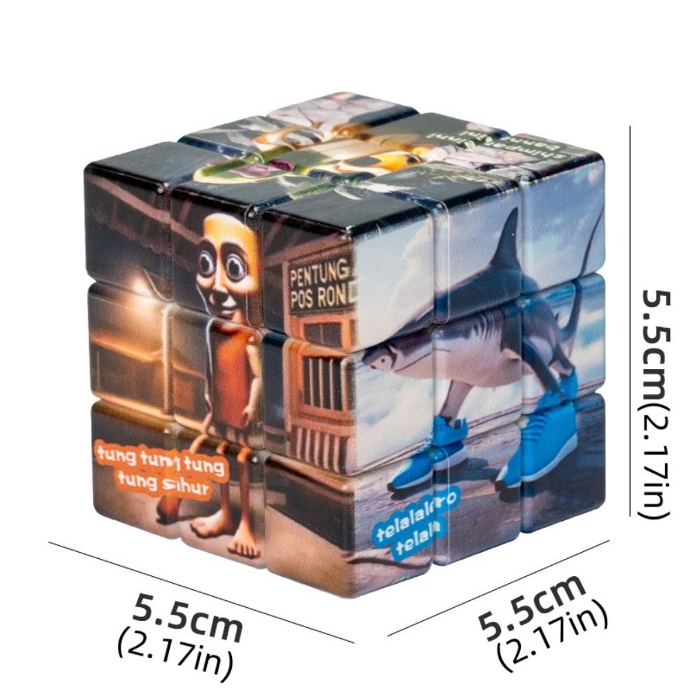 Children Gift 3×3 Speed Tung Sahur Cube Interaction Toy Multi-Element ...