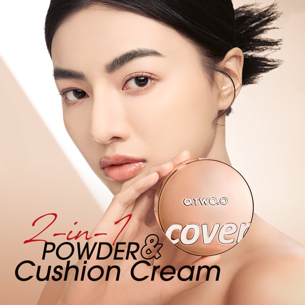 O.TWO.O Air Cushion Cream Face Powder 24h 2 In 1 Long-Lasting Oil ...