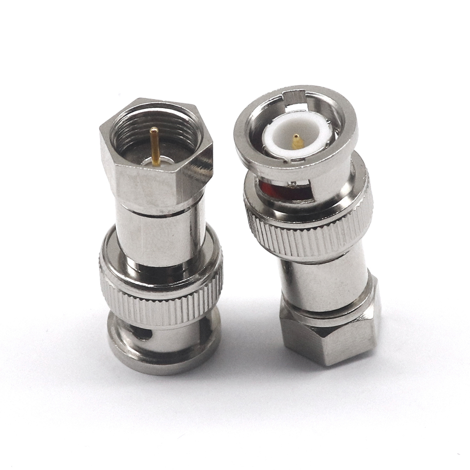Bnc To F Tv Female Male Straight Connector F To Bnc Quick Plug Adapter ...