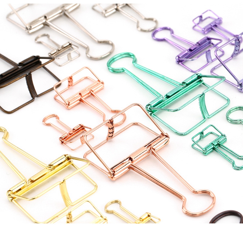 【HandmadeCrossing】Hollow Metal Long Bill Clip Account I-shaped Dovetail ...