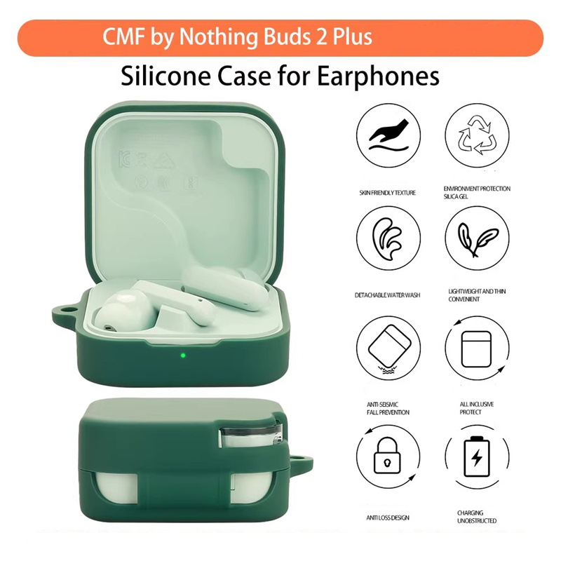 For CMF by Nothing Buds 2 Plus Cover Bluetooth Earphone Box Case Soft ...