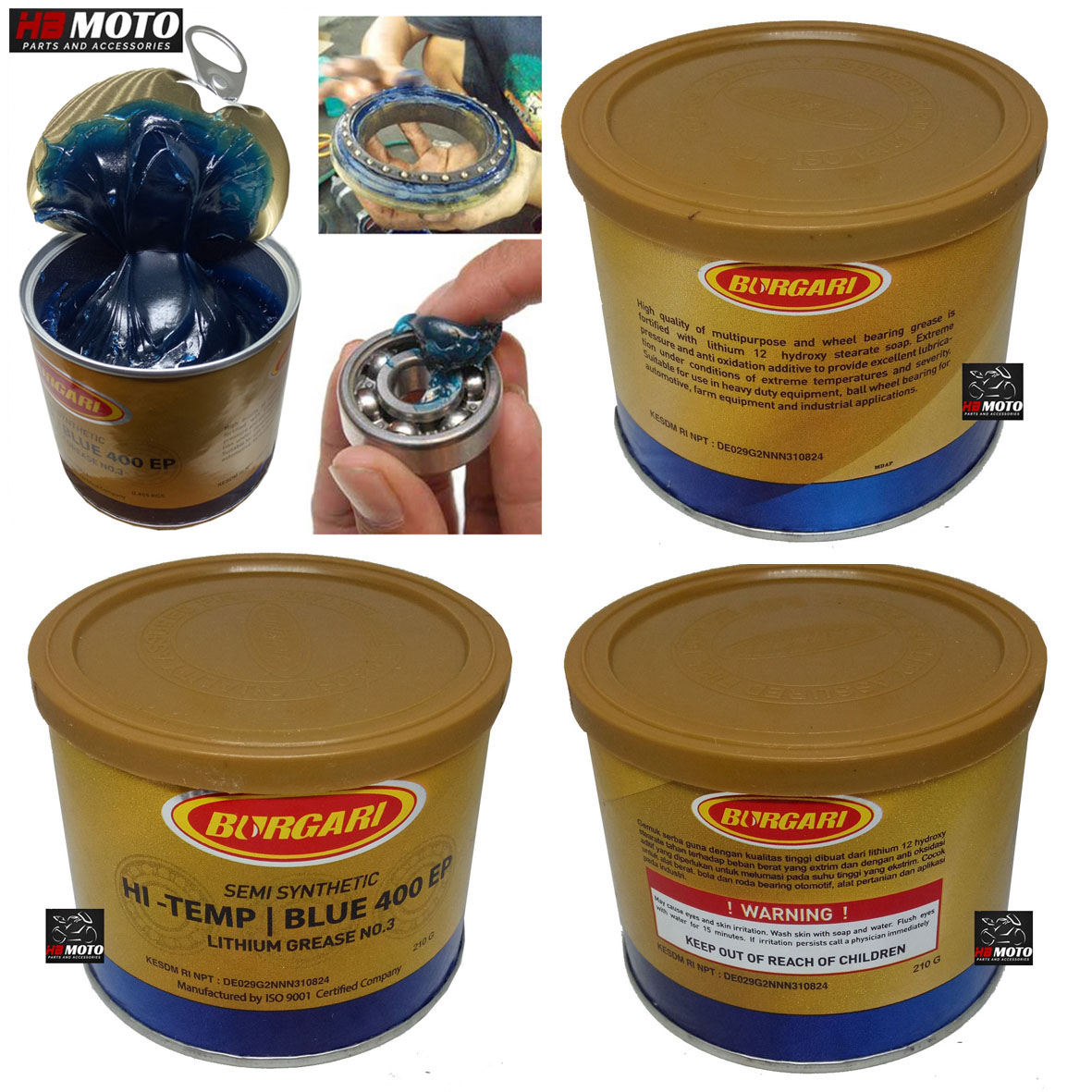 Minyak Gemuk Burgari Semi Synthetic HI-TEMP/BLUE 400 EP LITHIUM GREASE ...