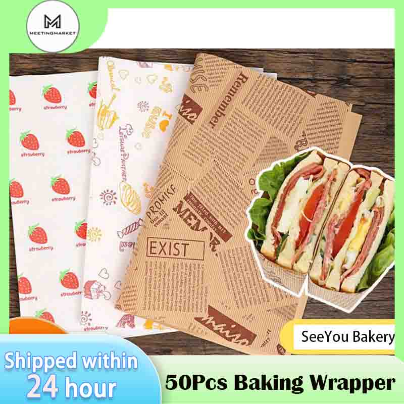 Baking Paper Sandwich Wrappers Greaseproof Food Paper Non-Stick Cooking ...