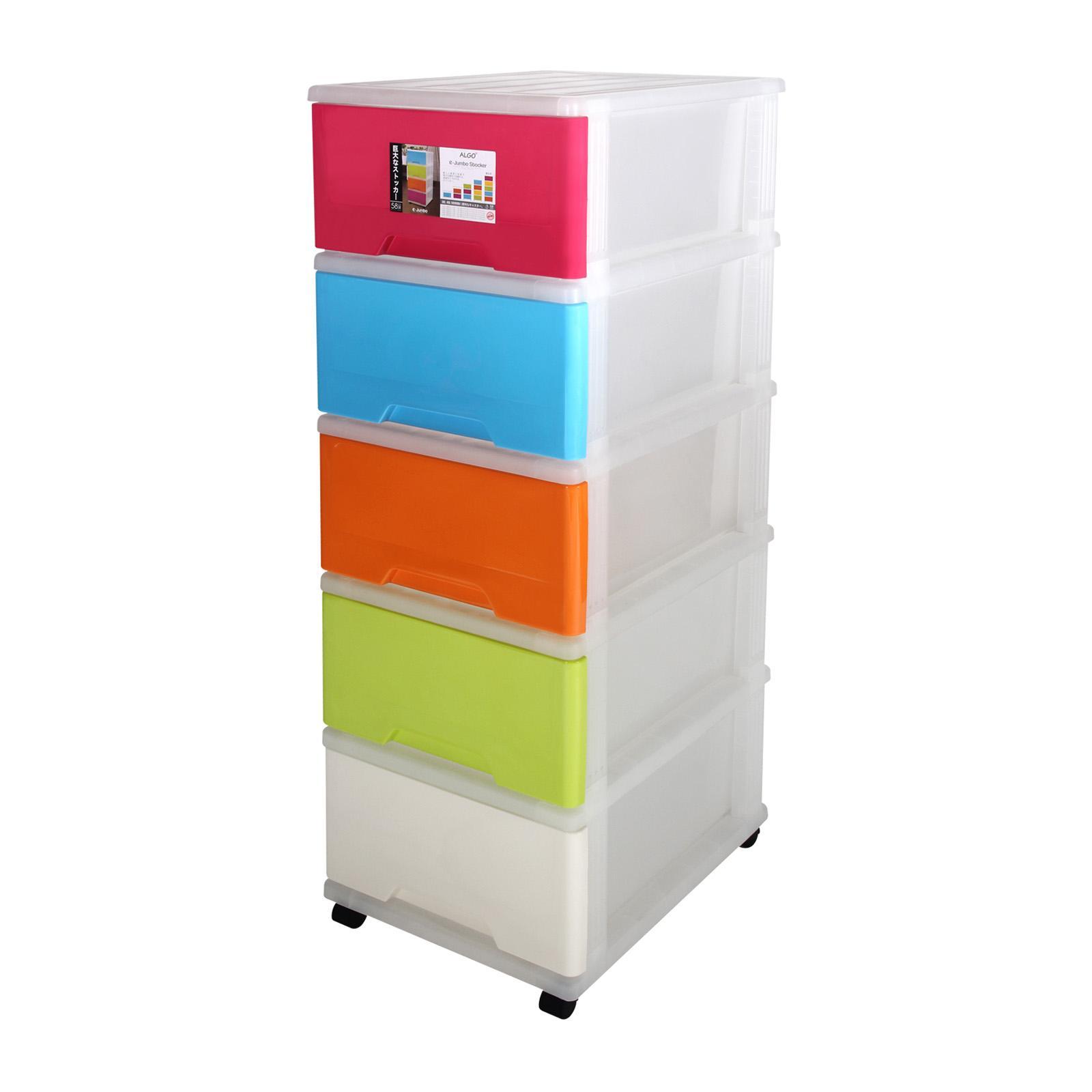 [SG Stock] Algo 5 Tier Jumbo Storage Stocker Home Organizer Drawer with ...
