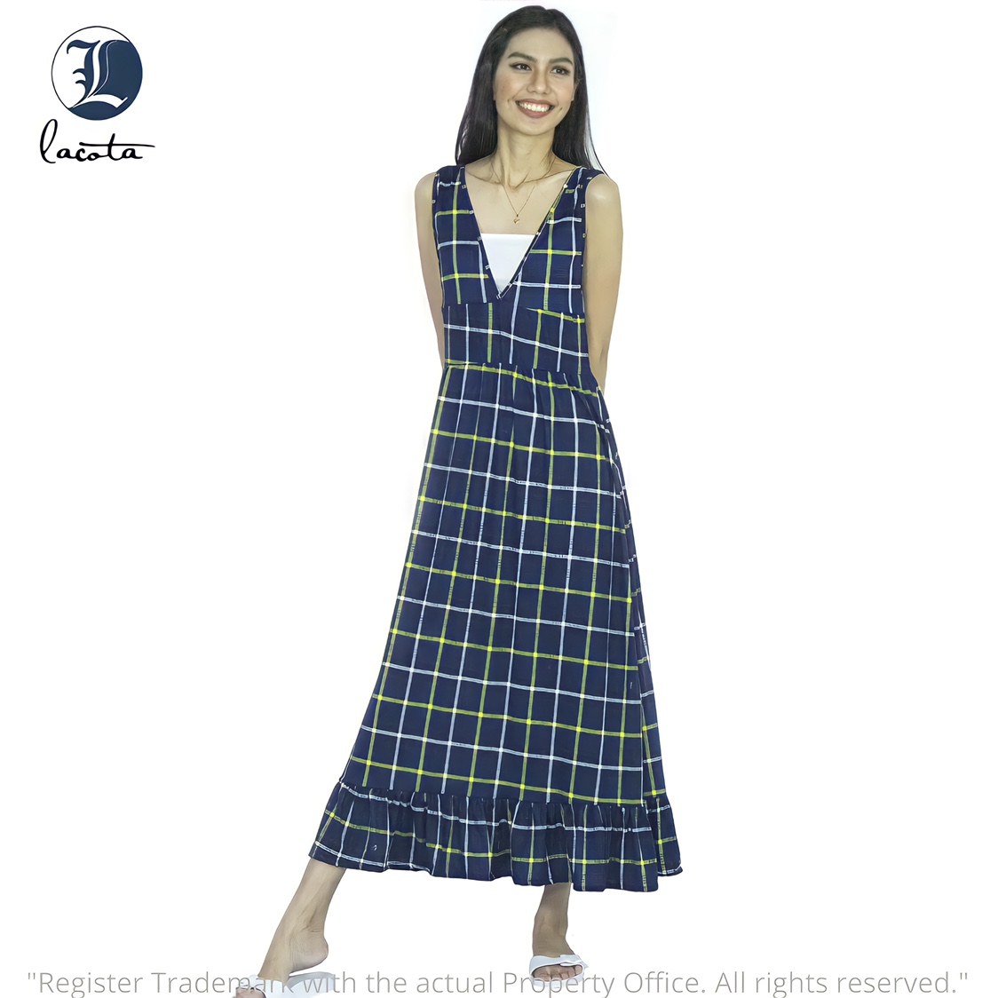 {HOT SALE} LACOTA Korean Style Long Dress For Women On Sale V-neck ...